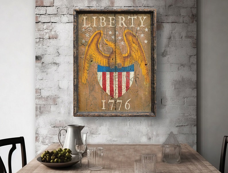 Liberty 1776 Tavern Sign Colonial Art Pub Sign Tavern Antique Primitive ...