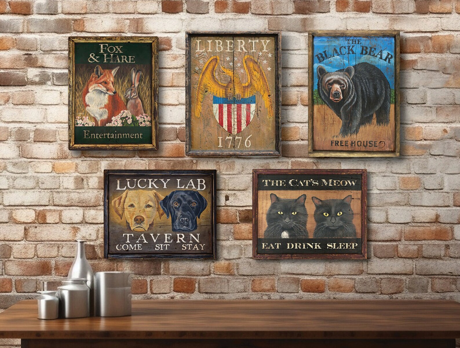 Liberty 1776 Tavern Sign Colonial Art Pub Sign Tavern Antique Primitive ...