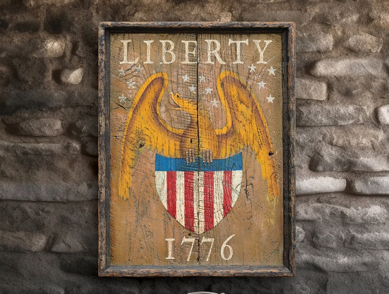 Liberty 1776 Tavern Sign Colonial Art Pub Sign Tavern Antique Primitive ...