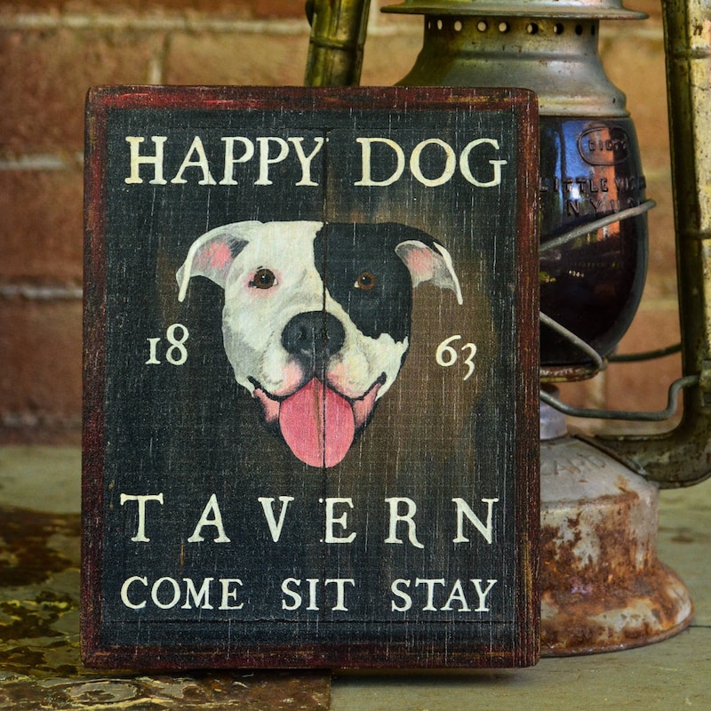Painted Dog Sign - Etsy