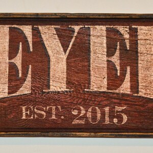 Custom "antique" Looking Name Sign, Great Wedding or Anniversary ...