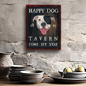 Dog Portrait, Custom Signs, Rustic Paintings, Folk Art, Wall Art ...