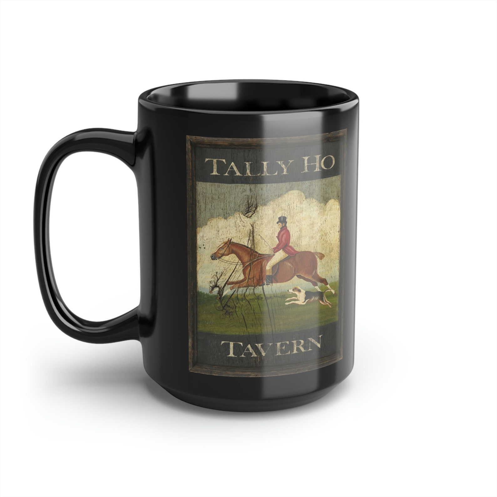 Tally Ho Tavern Fox Hunt Sign Painting Horse and Hound Mug - Etsy
