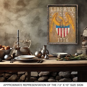 Liberty 1776 Tavern Sign Colonial Art Pub Sign Tavern Antique Primitive ...