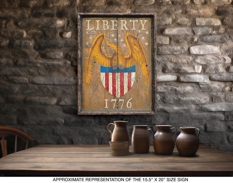 Liberty 1776 Tavern Sign Colonial Art Pub Sign Tavern Antique Primitive ...