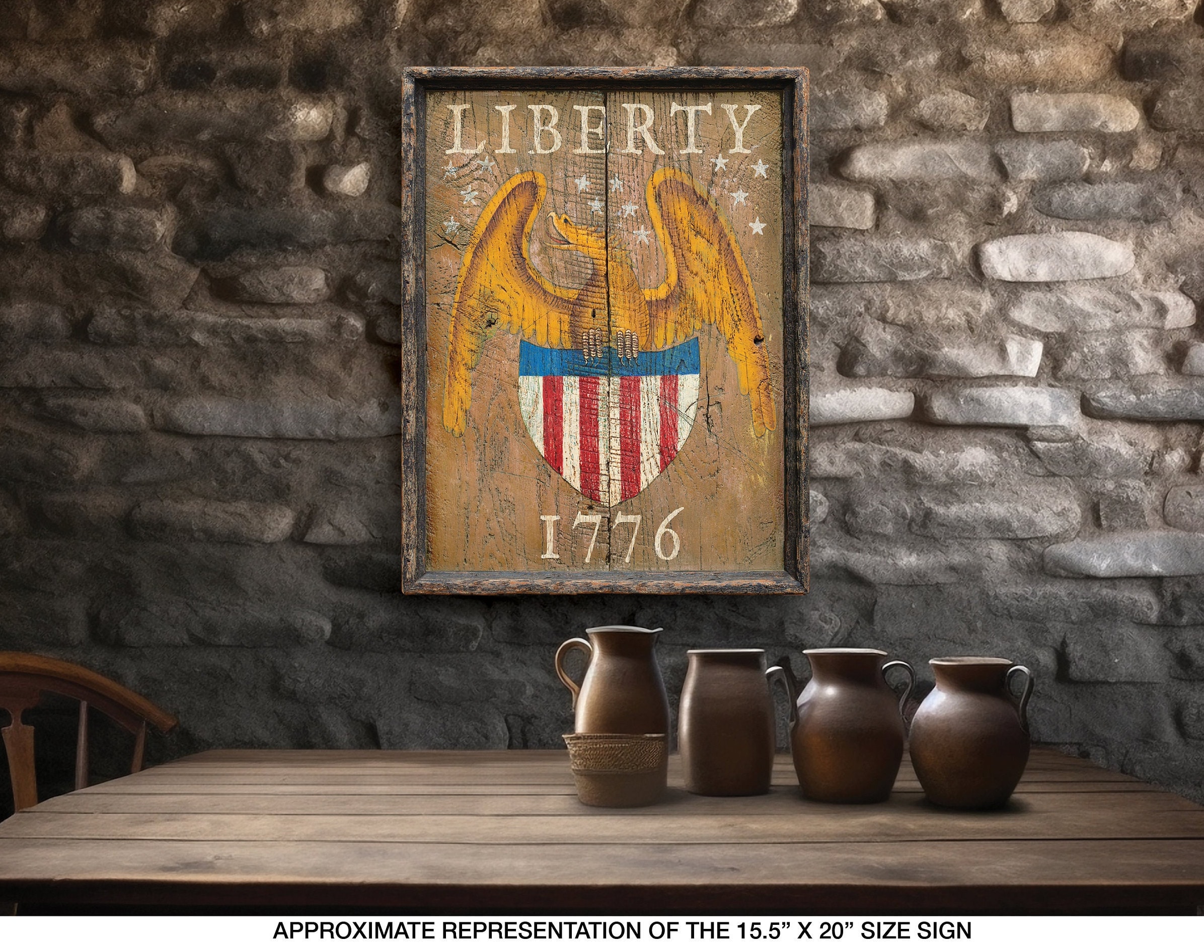 Liberty 1776 Tavern Sign Colonial Art Pub Sign Tavern Antique Primitive ...