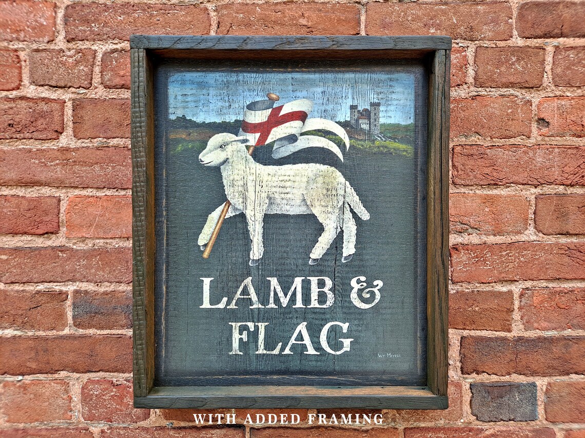 Lamb Sheep Custom Signs Rustic Paintings Folk Art Wall - Etsy