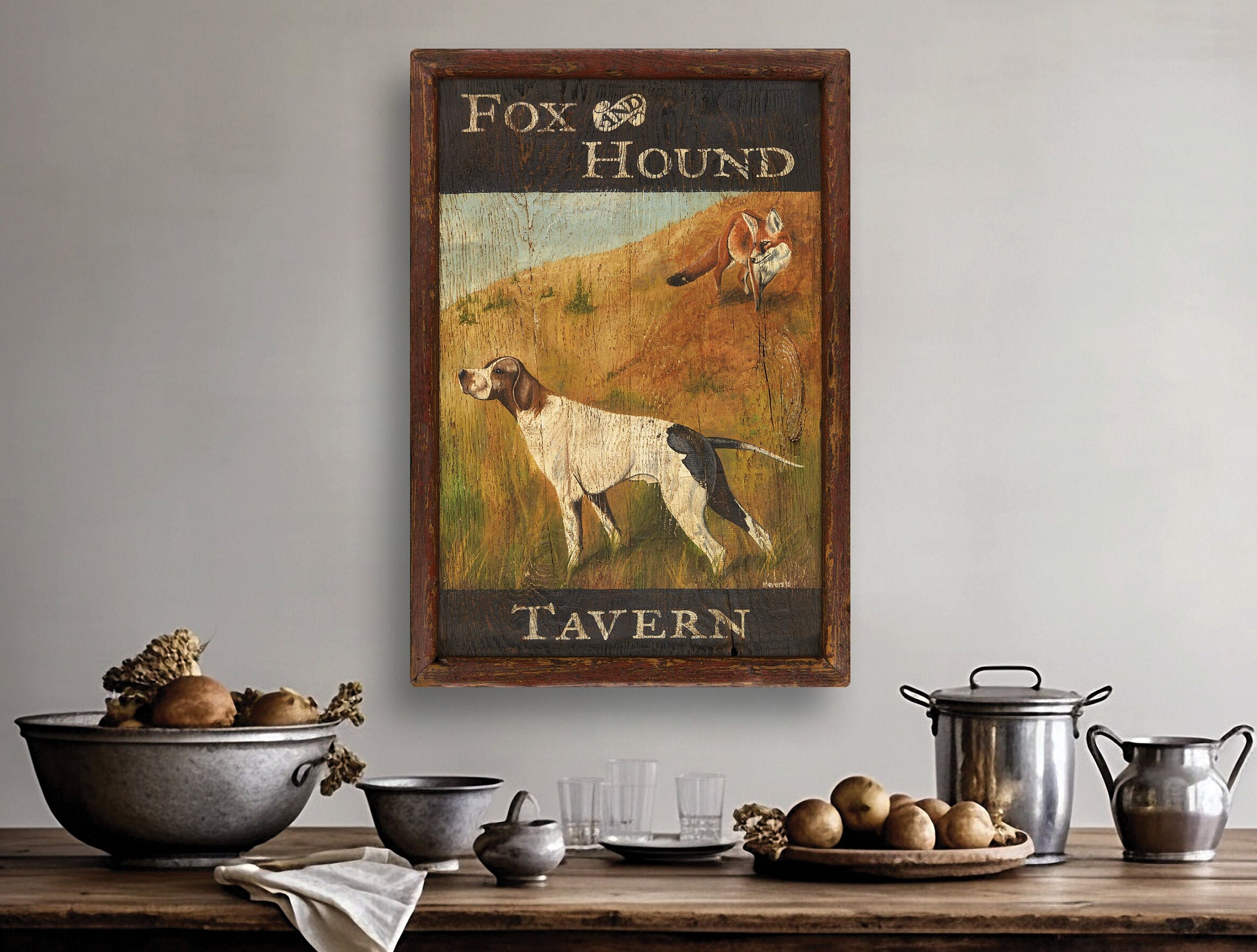 Dog Painting Custom Signs Rustic Paintings Folk Art Wall - Etsy