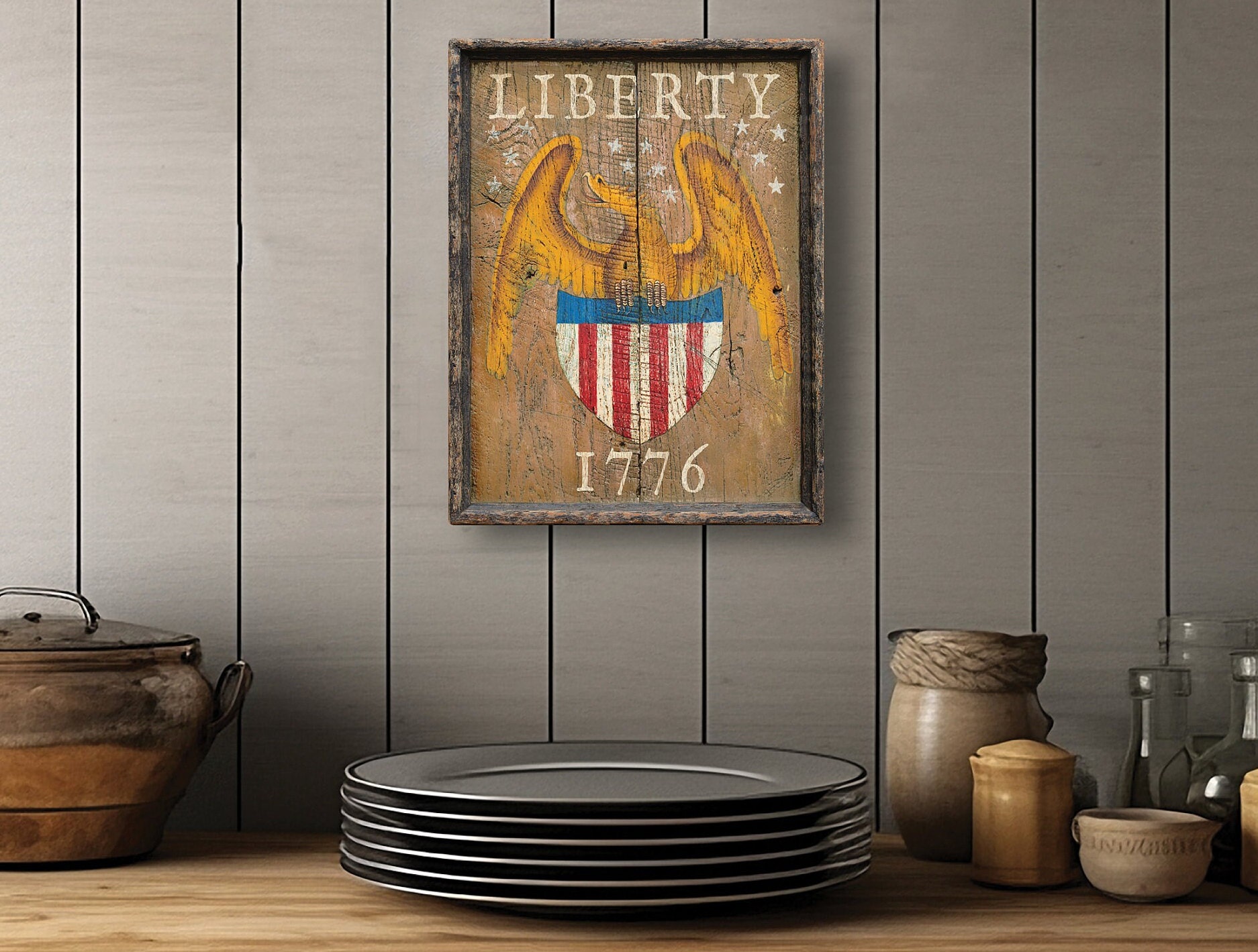 Liberty 1776 Tavern Sign Colonial Art Pub Sign Tavern Antique - Etsy