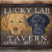 Black Yellow Lab Dog Portrait Custom Sign Art Rustic Paintings Pub Bar ...
