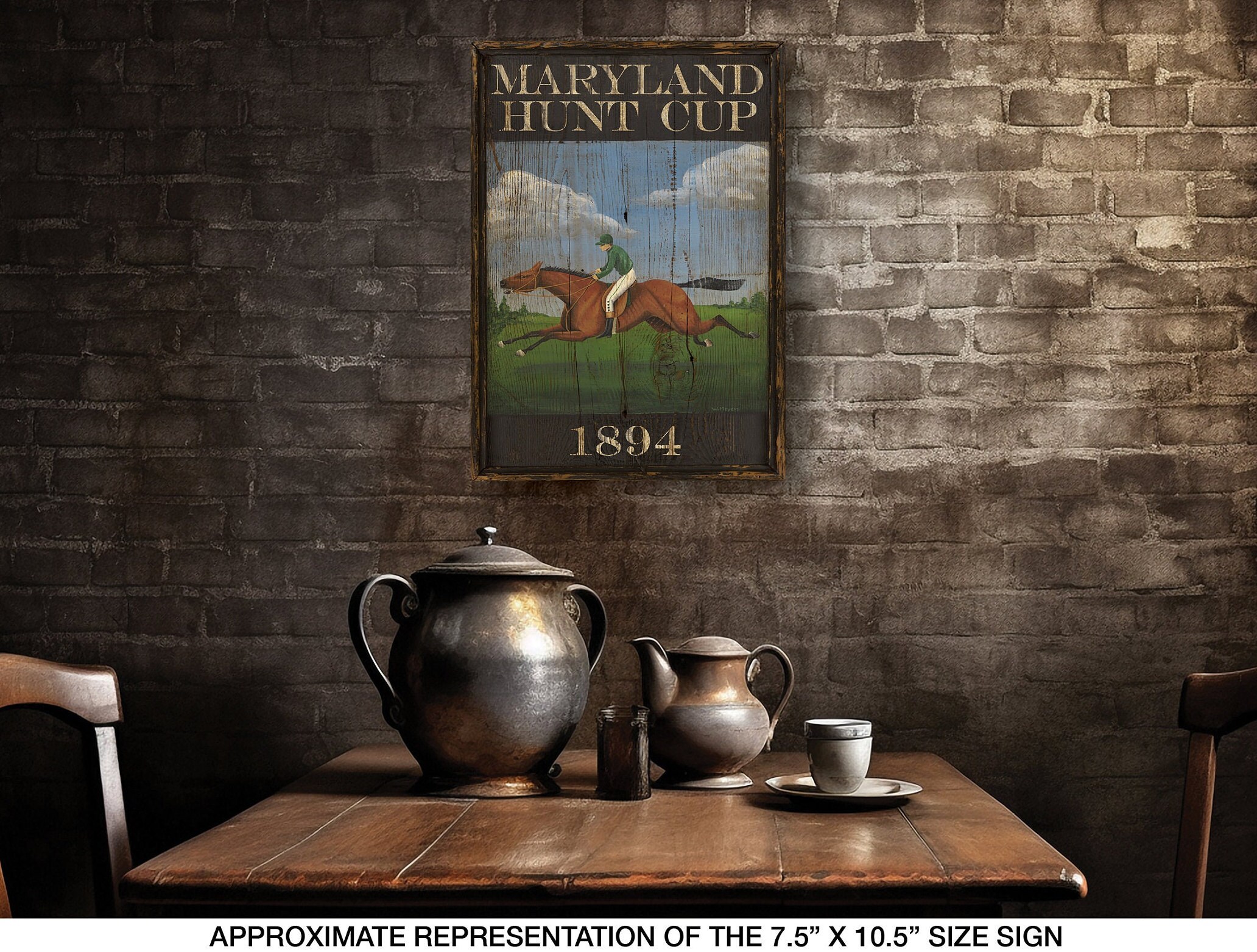 Medium - Maryland Hunt Cup 1894 - Reproduction of Hand Painted Original ...
