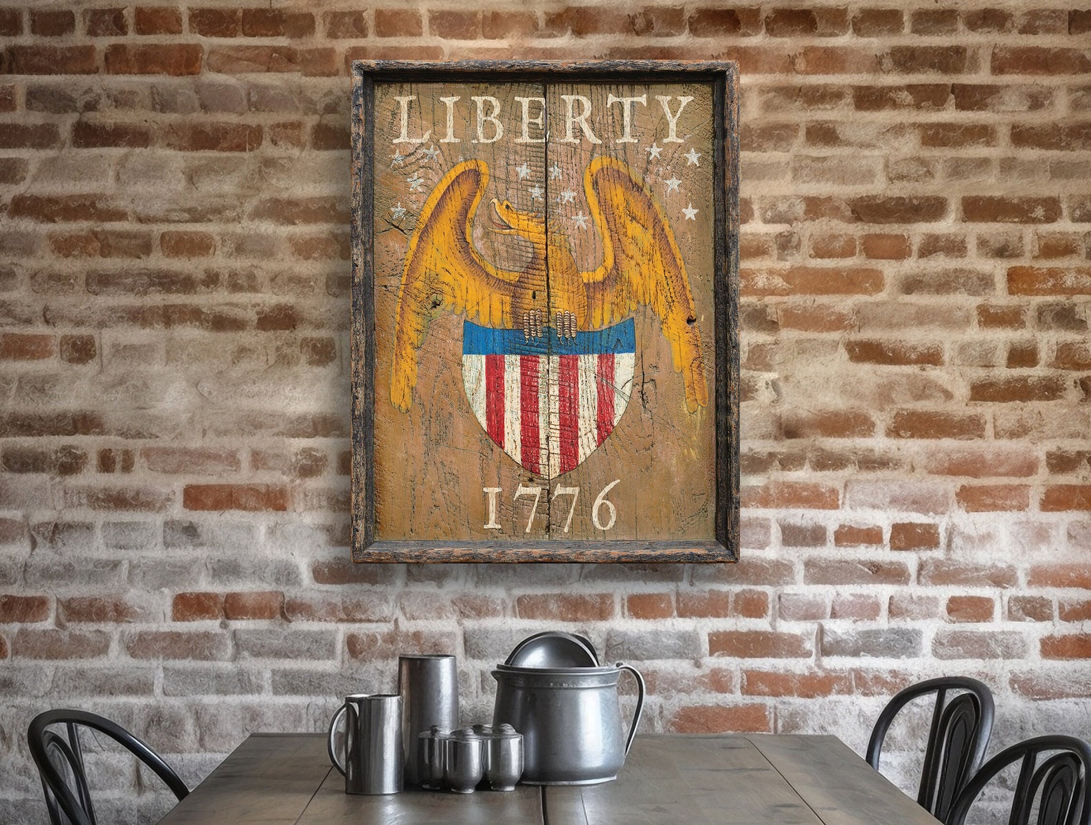 Liberty 1776 Tavern Sign Colonial Art Pub Sign Tavern Antique Primitive ...