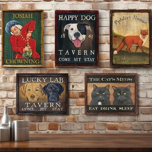 Dog Portrait, Custom Signs, Rustic Paintings, Folk Art, Wall Art ...