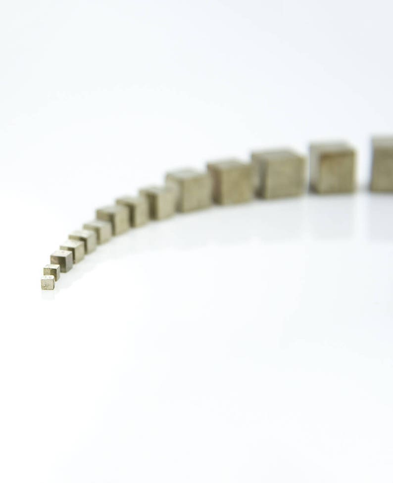 Fools Gold Snake Cube of Semi Precious Navajun Pyrite Cubes - Etsy