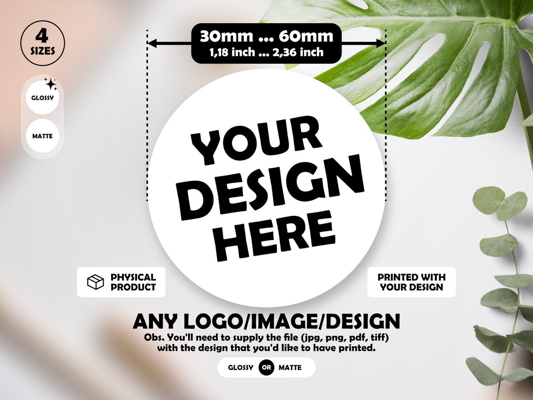 Custom Round Adhesive Labels circle Labels for Small Businesses Round ...