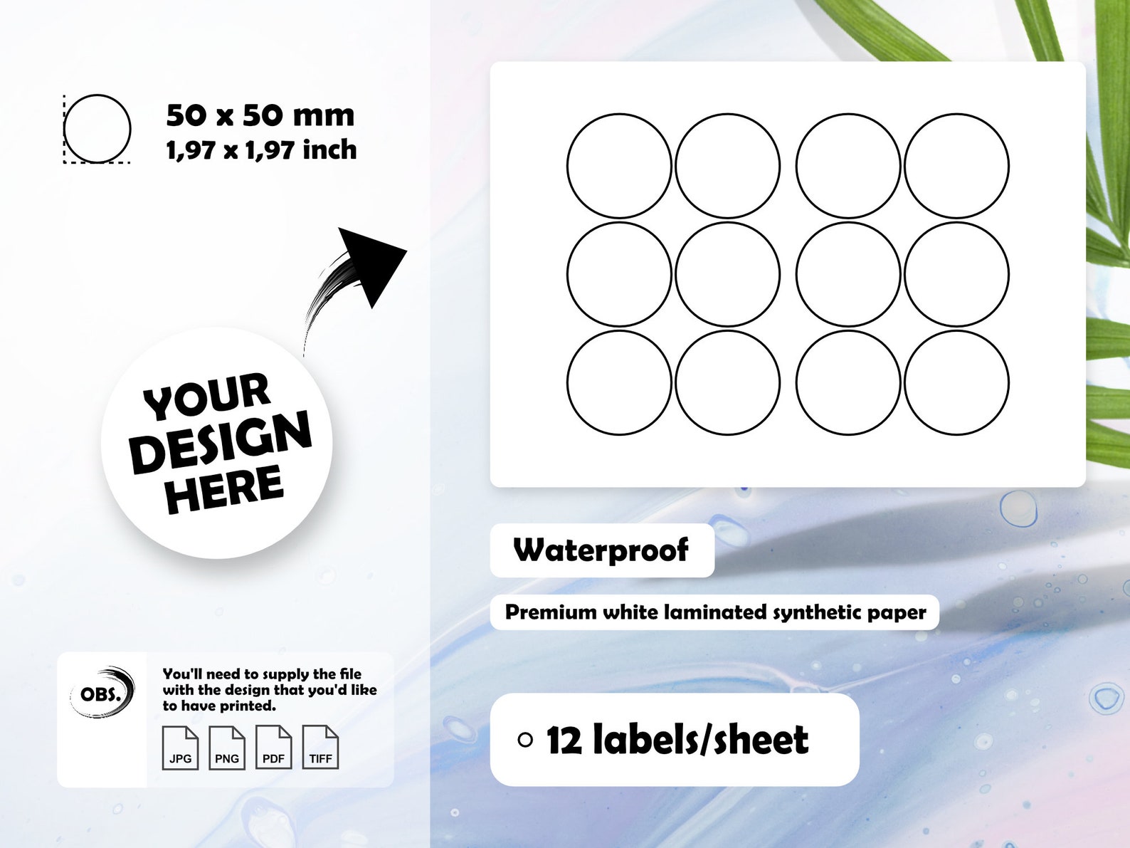 Waterproof Custom Round Adhesive Labels circle Labels Round Logo Labels ...