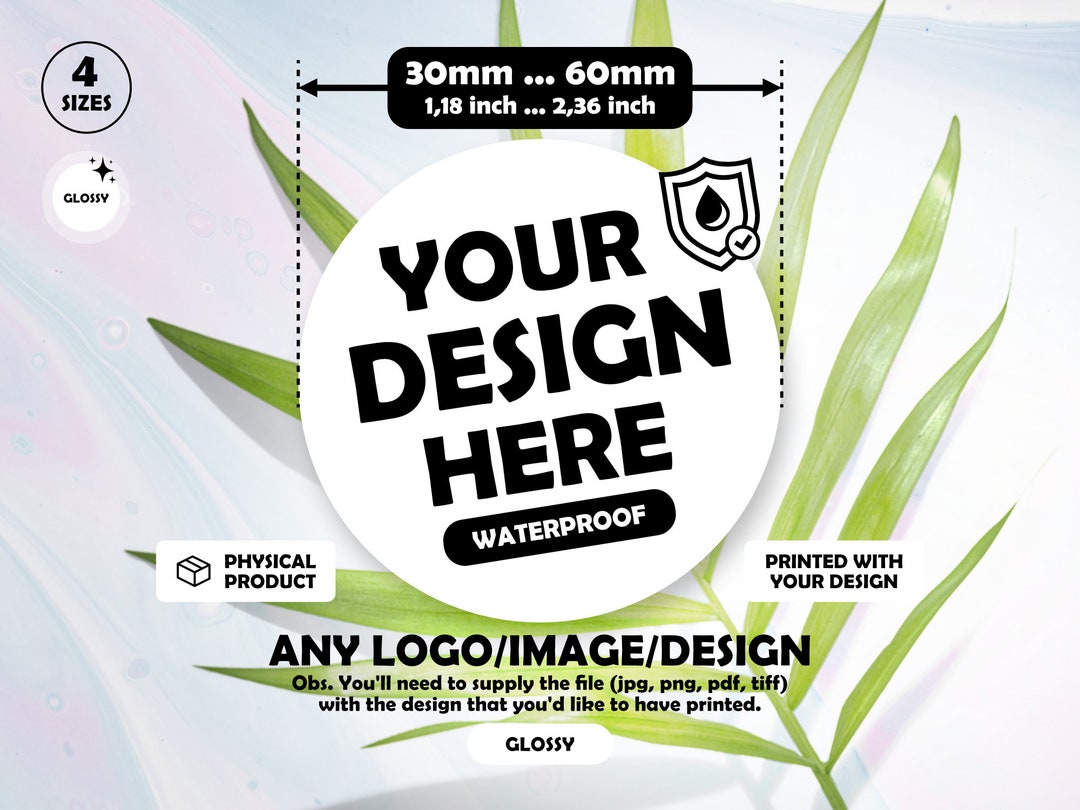 Waterproof Custom Round Adhesive Labels circle Labels Round Logo Labels ...