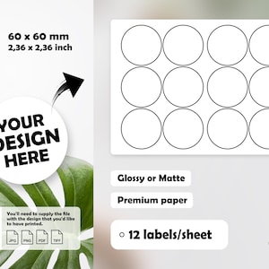 Custom Round Adhesive Labels circle Labels for Small Businesses Round ...