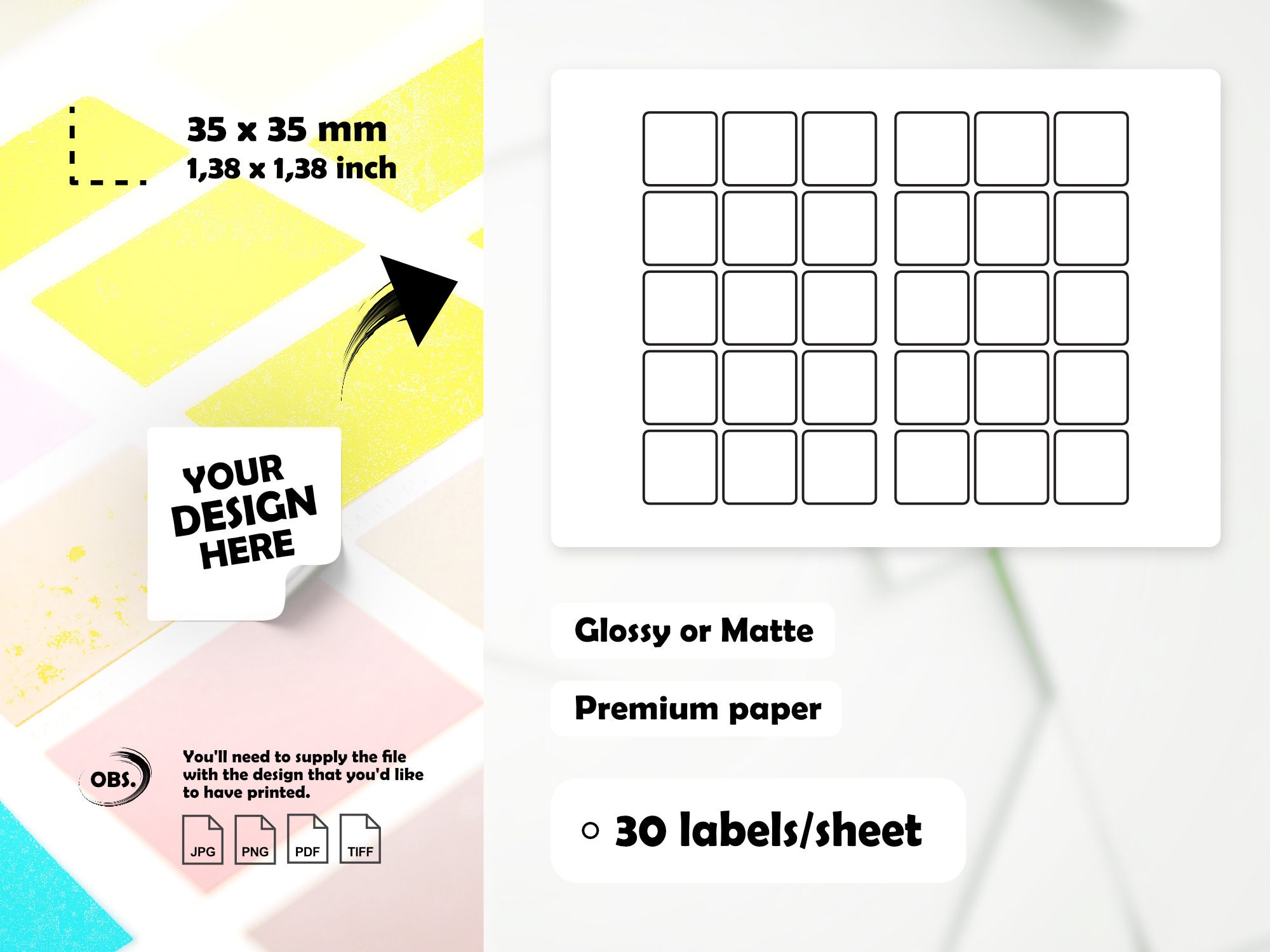 Custom Square Labels square Labels for Small Businesses Square Logo ...