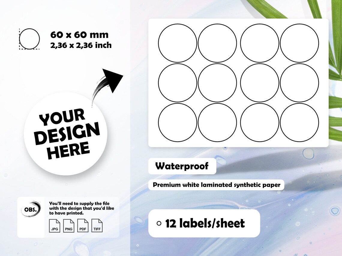 Waterproof Custom Round Adhesive Labels circle Labels Round Logo Labels ...