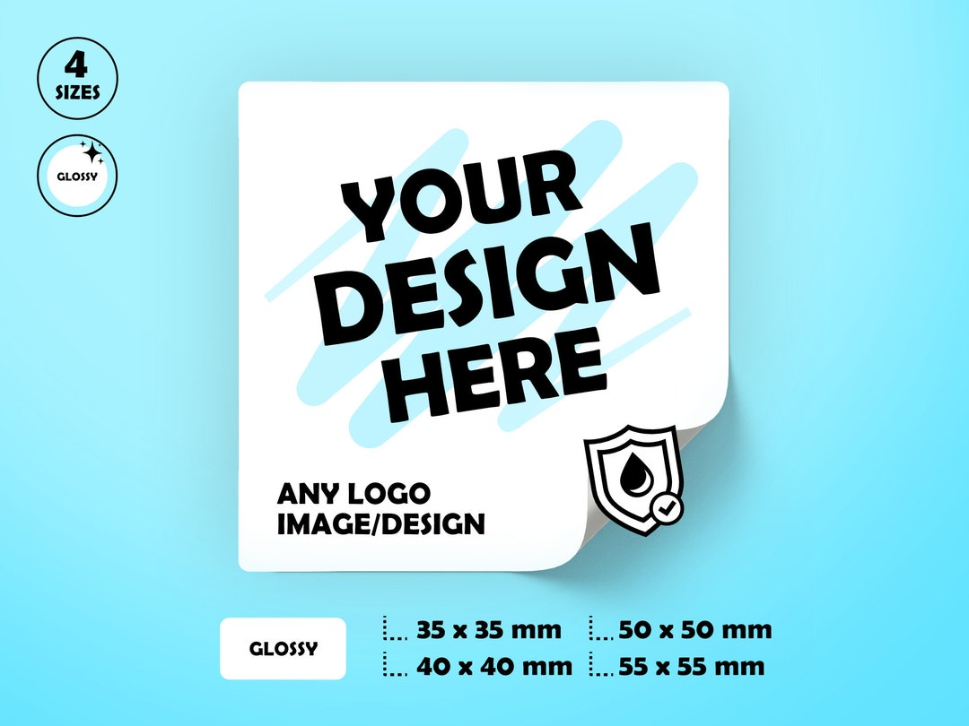 Waterproof Custom Square Labels square Labels for Small Businesses ...