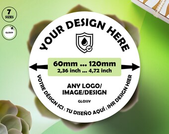 Waterproof Custom Round Adhesive Labels circle Labels Round Logo Labels ...