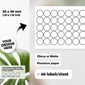 Custom Round Adhesive Labels circle Labels for Small Businesses Round ...