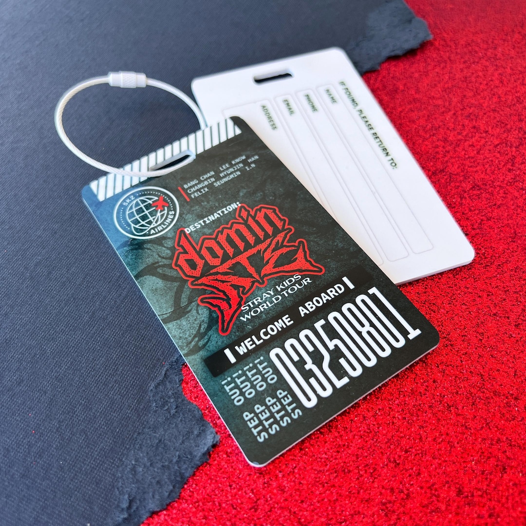 SKZ Dominate Tour Luggage Tag - Etsy