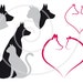 Cat and Dog Digital Clip Art Set, Pet, Animal Clipart, Heart ...