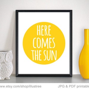 Hello Sunshine, Digital Art Print Set of Two Prints, Printable Wall Art ...