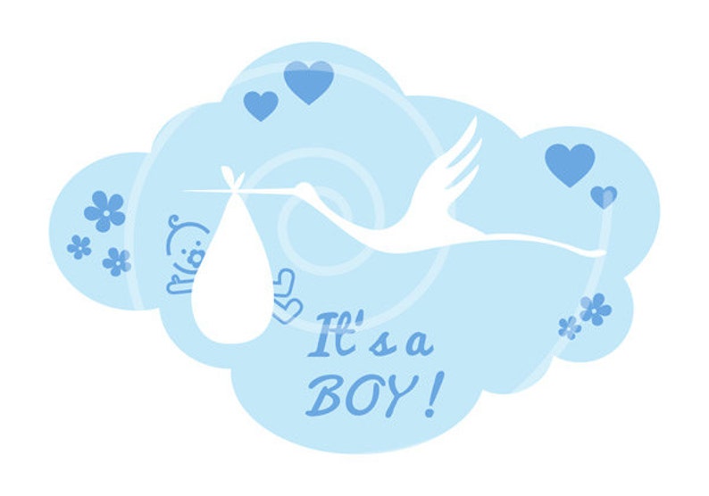 New Baby Digital Clip Art It's a Girl It's a Boy - Etsy