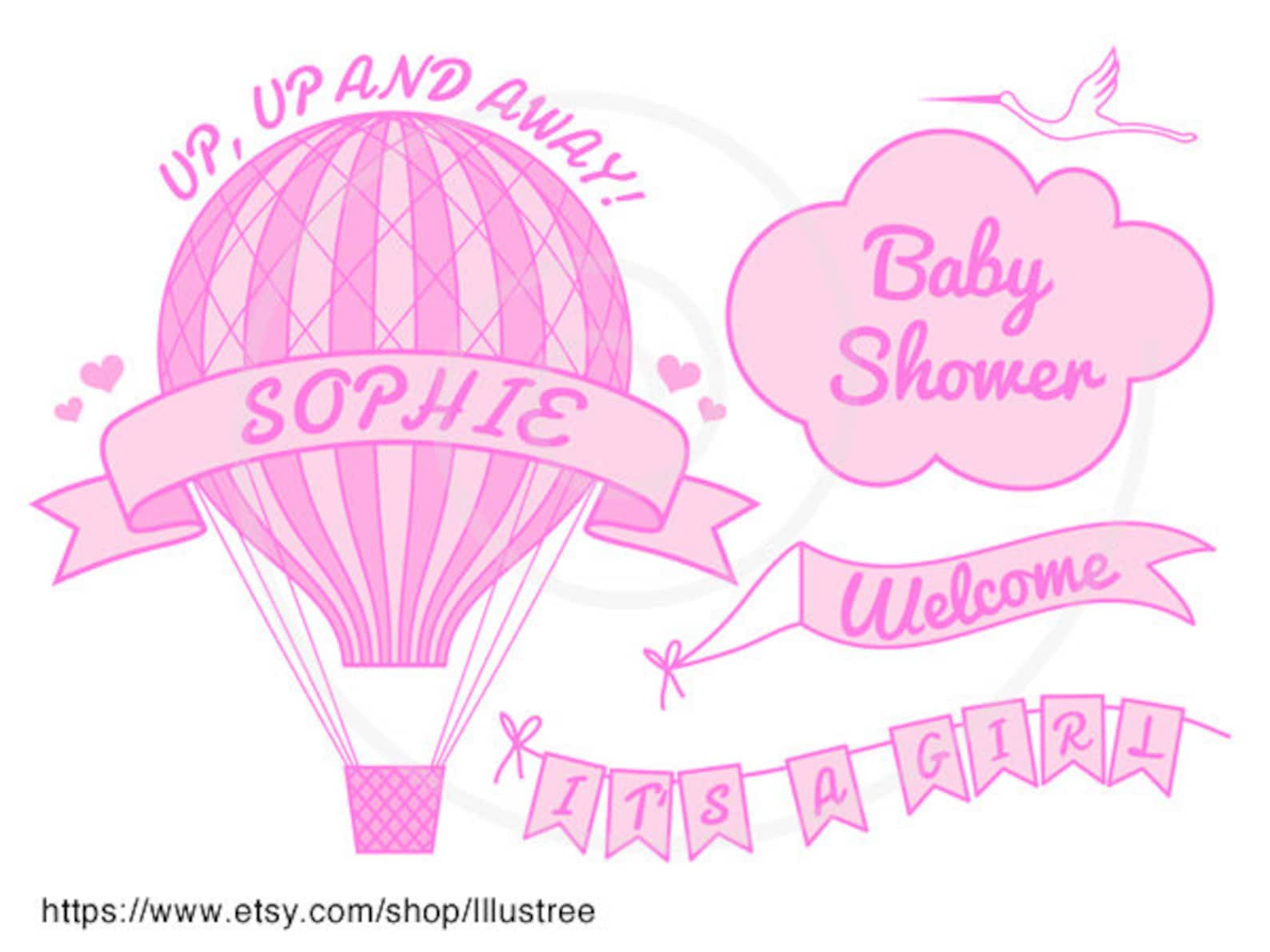 Baby Clip Art Hot Air Balloon Baby Shower It's a Boy - Etsy