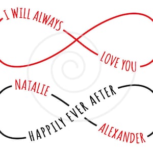 Personalized Valentine's Day Card, Customizable Card, Custom Infinity ...