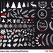 125 White Christmas Clipart Huge Digital Clip Art Set Mega | Etsy