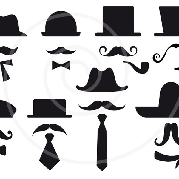 Mustache Clip Art - Etsy