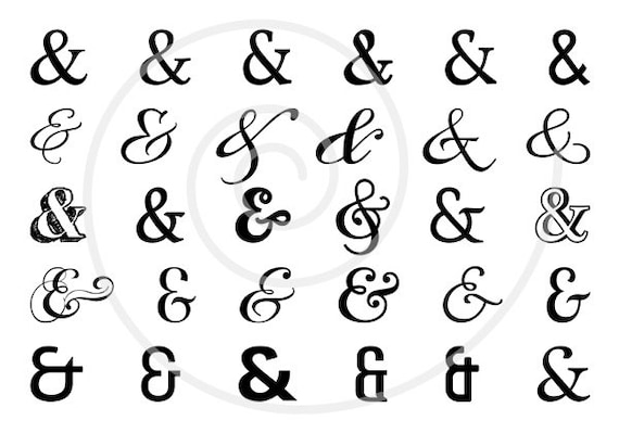 36 and Clip Art Ampersand Signs Wedding Invitation Et | Etsy