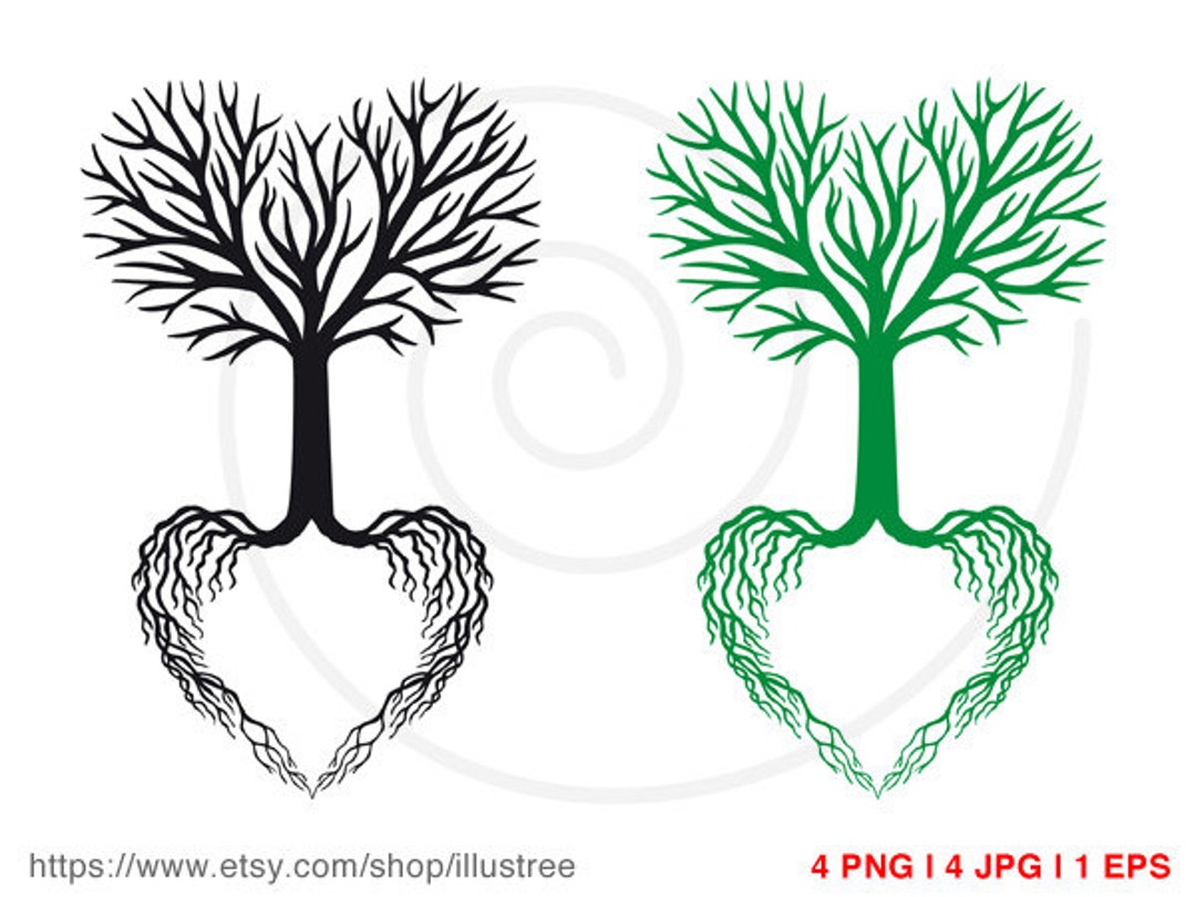 Heart Tree SVG, Wedding Tree Svg, Wedding Invitation, Guest Book ...