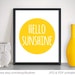 Hello Sunshine, Digital Art Print Set of Two Prints, Printable Wall Art ...