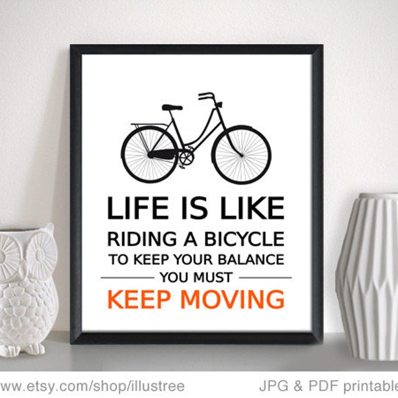 Bicycle Quote - Etsy