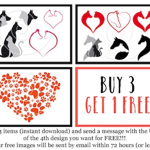 Cat Heart Digital Clip Art Set, Cat SVG, Cutting Files, Logo Template ...
