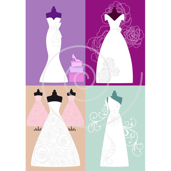 Free Wedding Dress Clipart Images