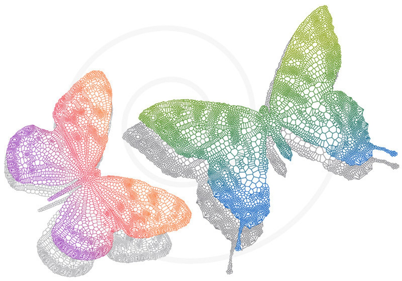 Colorful Butterflies Digital Clip Art Clipart Drawing - Etsy