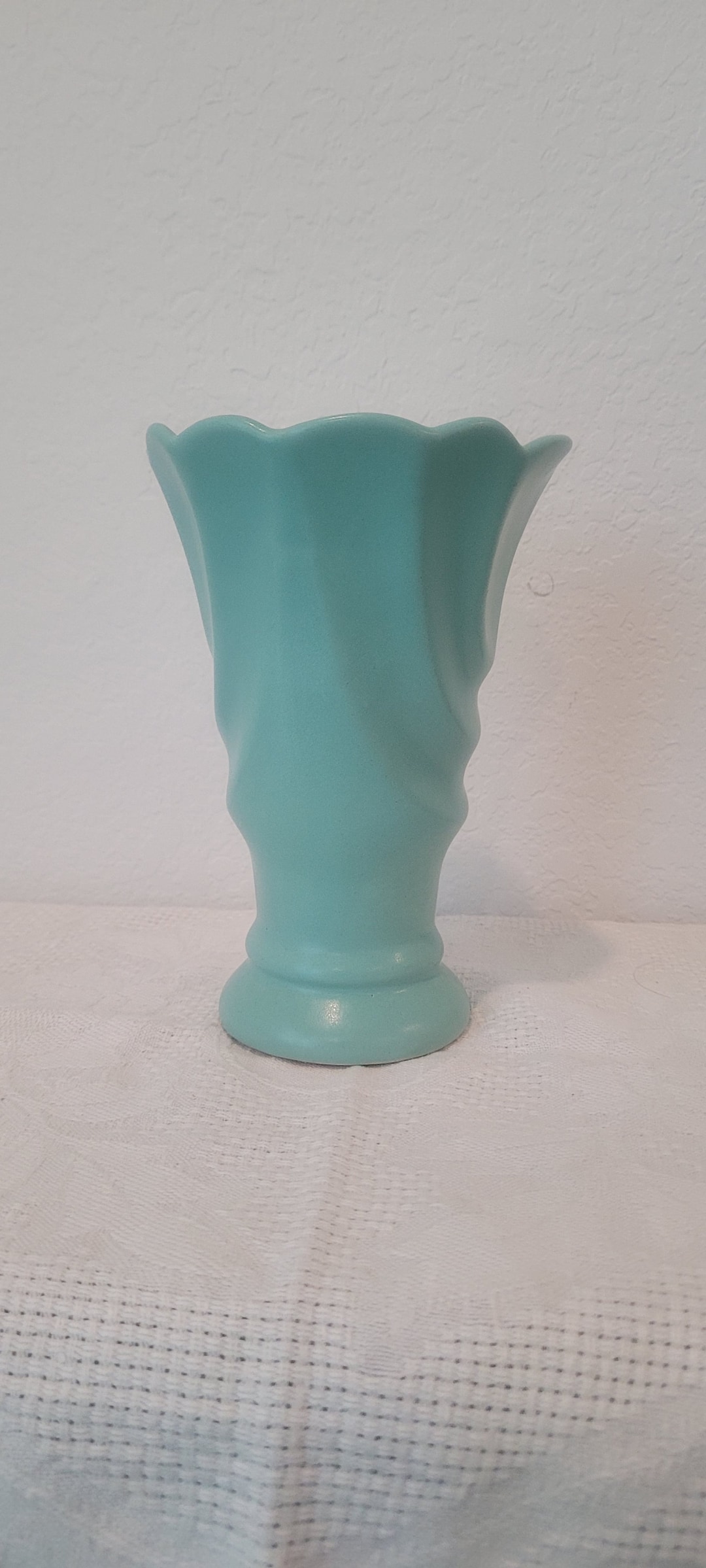 Vintage Turquoise Vase - Etsy
