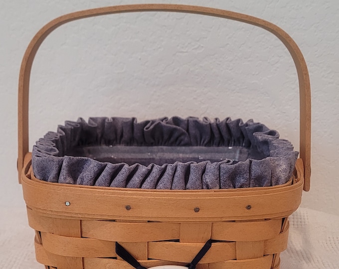Longaberger Large Berry Basket With Cloth and Plastic Liner Tie On - Etsy