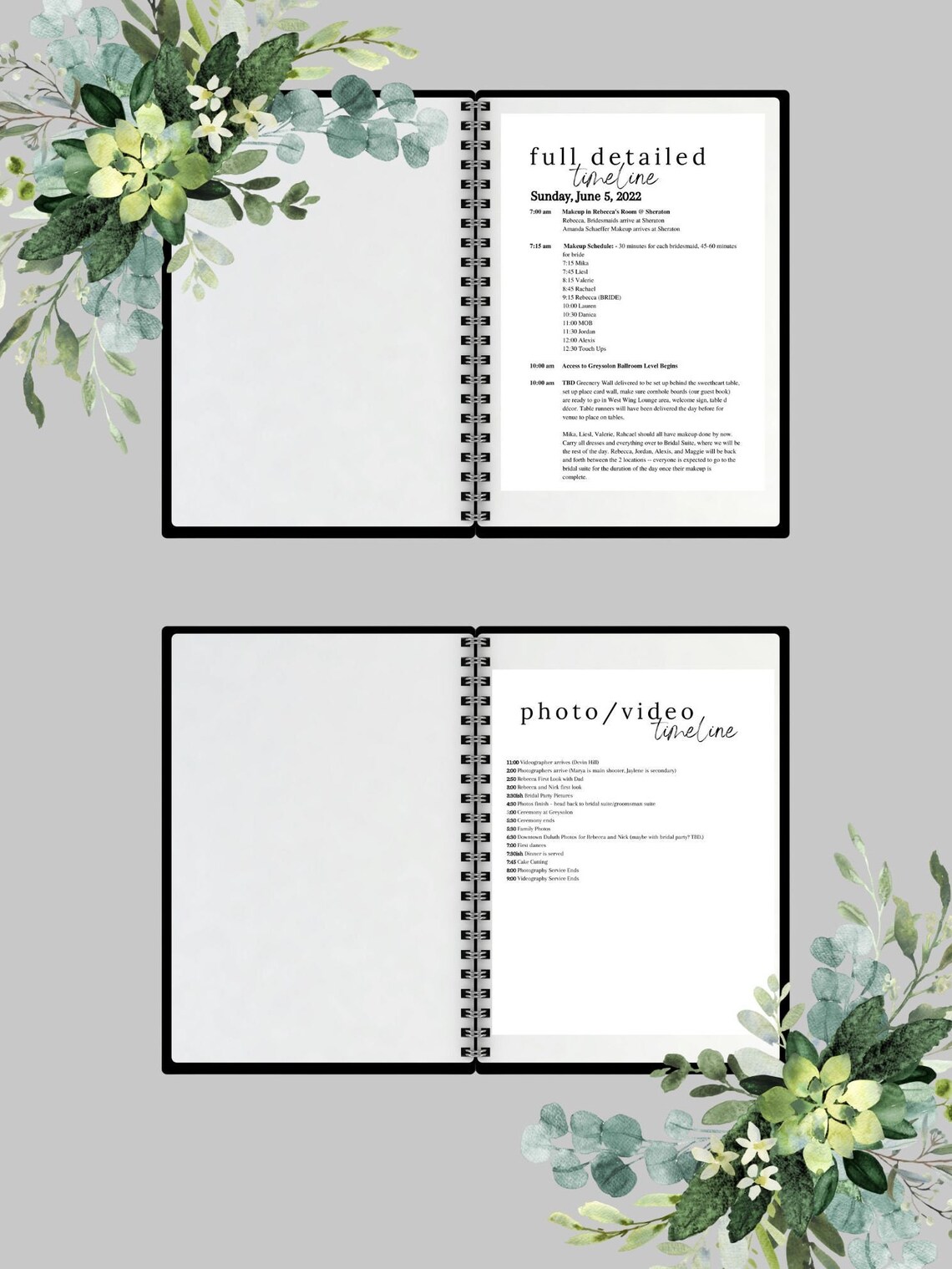 Wedding Binder Template, Wedding Day of Binder Template, Wedding Day ...