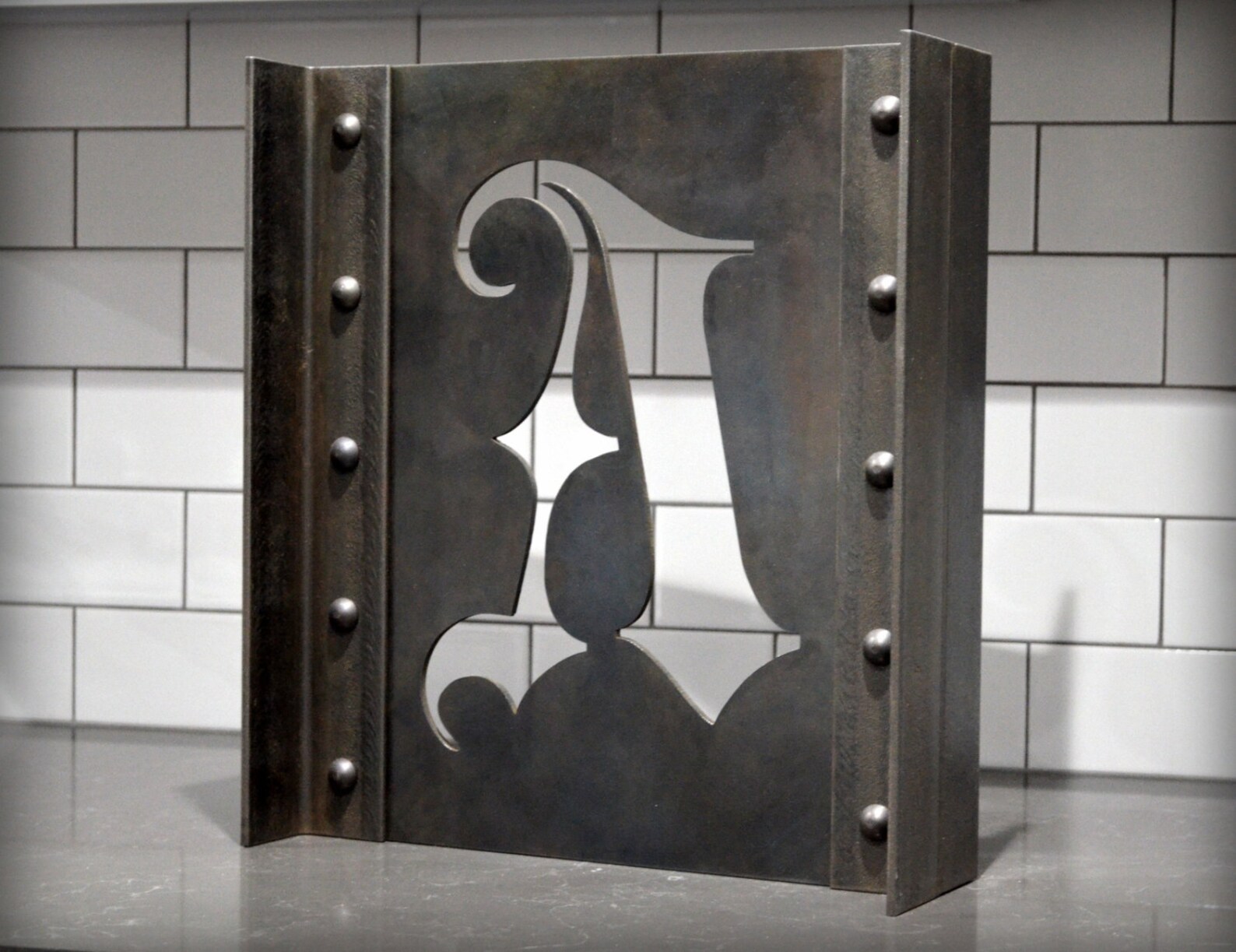 Personalized Industrial Steel I-beam Monogram Display - Etsy