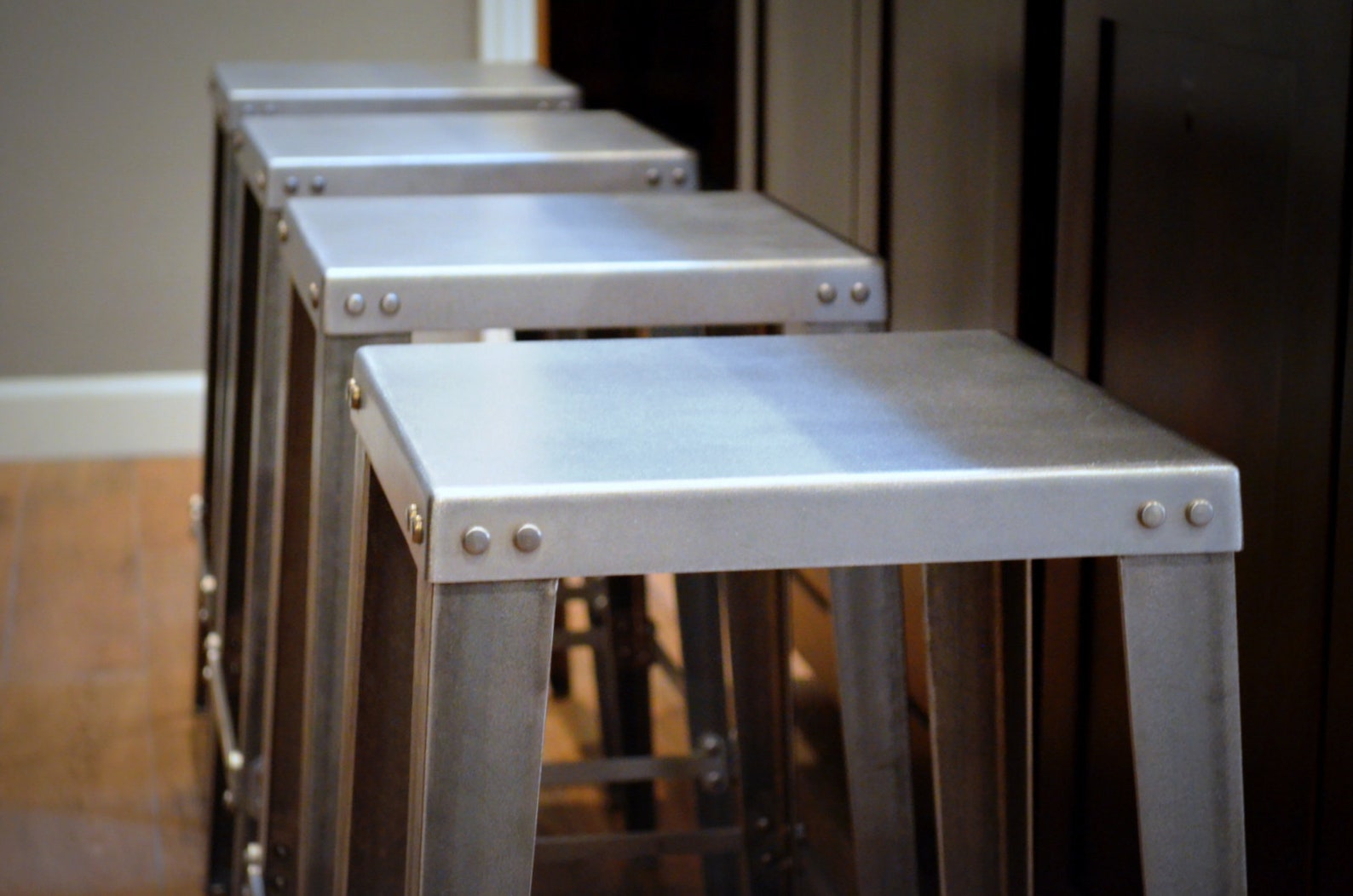 Industrial Bar Stool in Steel - Etsy