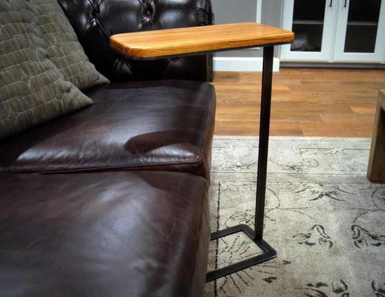 Customizable C Table in Steel and Fine Hardwoods - Etsy