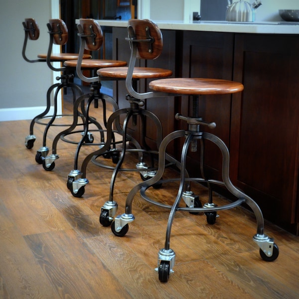 Industrial Bar Stool - Etsy