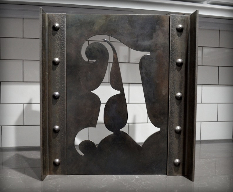Personalized Industrial Steel I-beam Monogram Display - Etsy